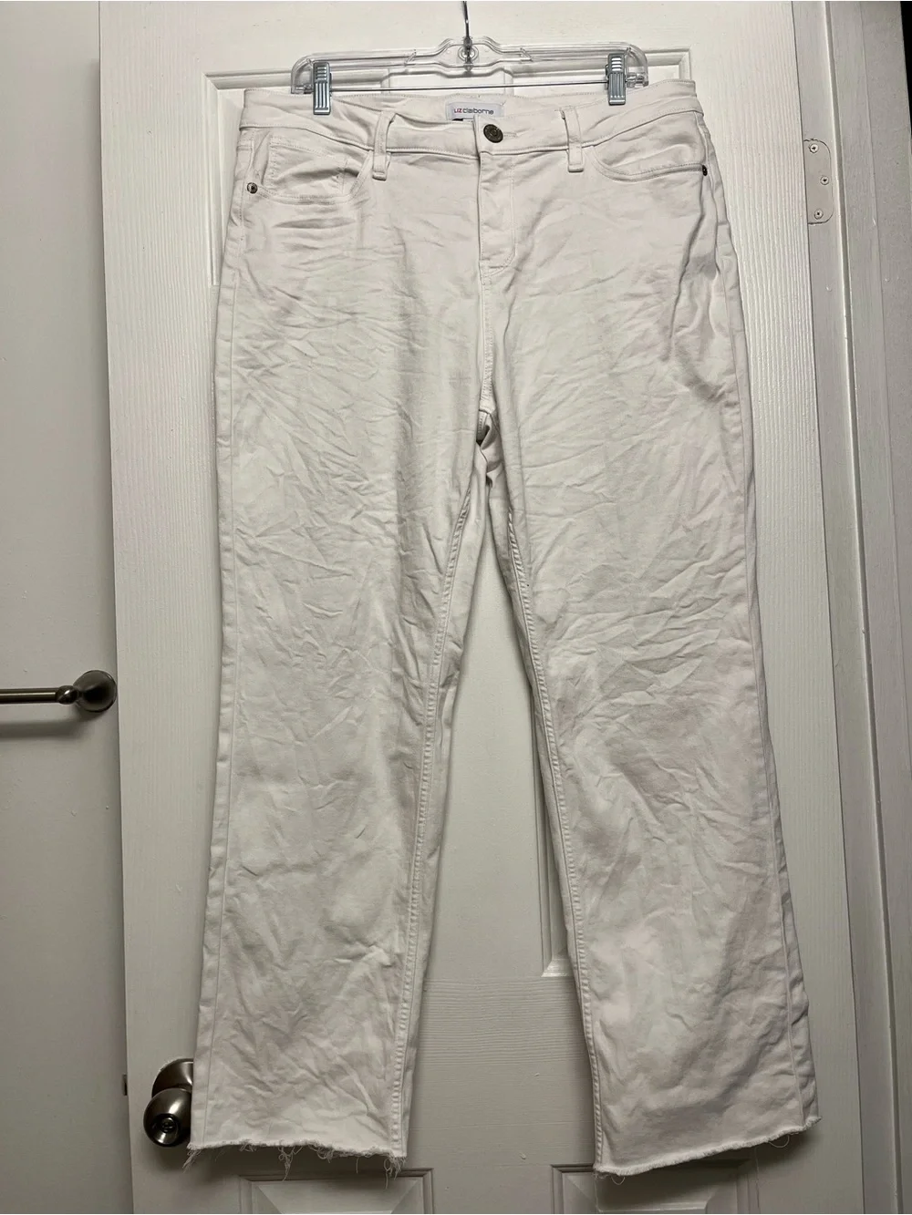 Liz Claiborne | Jeans | Liz Claiborne White Lana Straight Leg Jeans ...